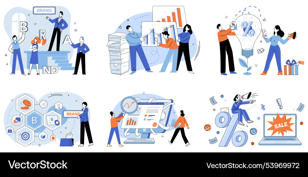 Corporate identity metaphor Royalty Free Vector Image