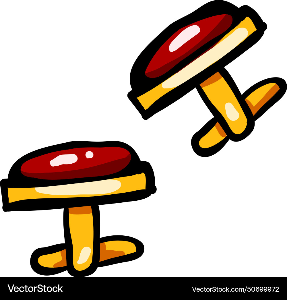 Cufflink hand drawn doodle icon Royalty Free Vector Image