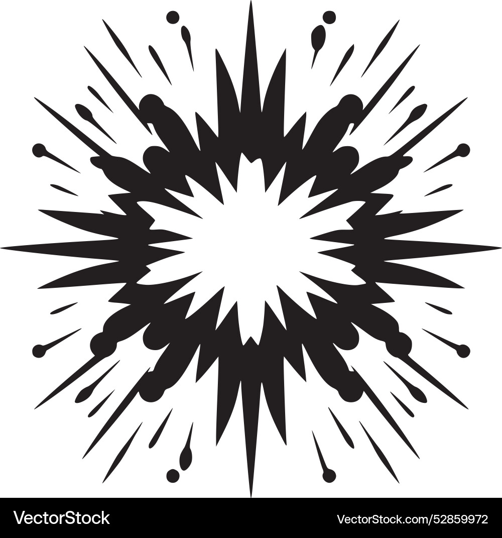 Explosion - minimalist and simple silhouette Vector Image