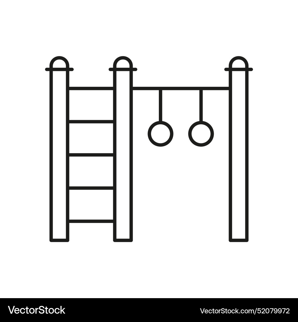Monkey bar line icon Royalty Free Vector Image