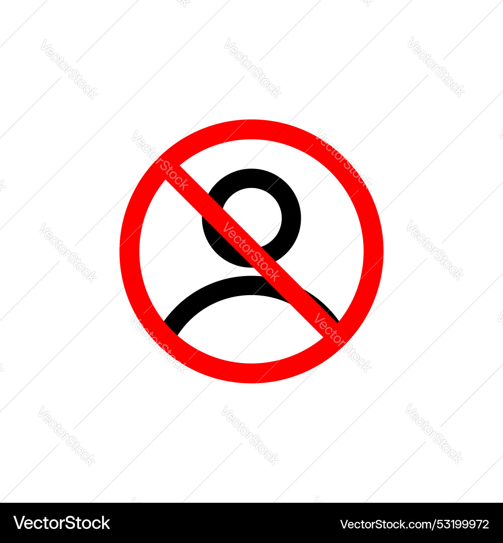 No account sign delete or cancel social media Vector Image