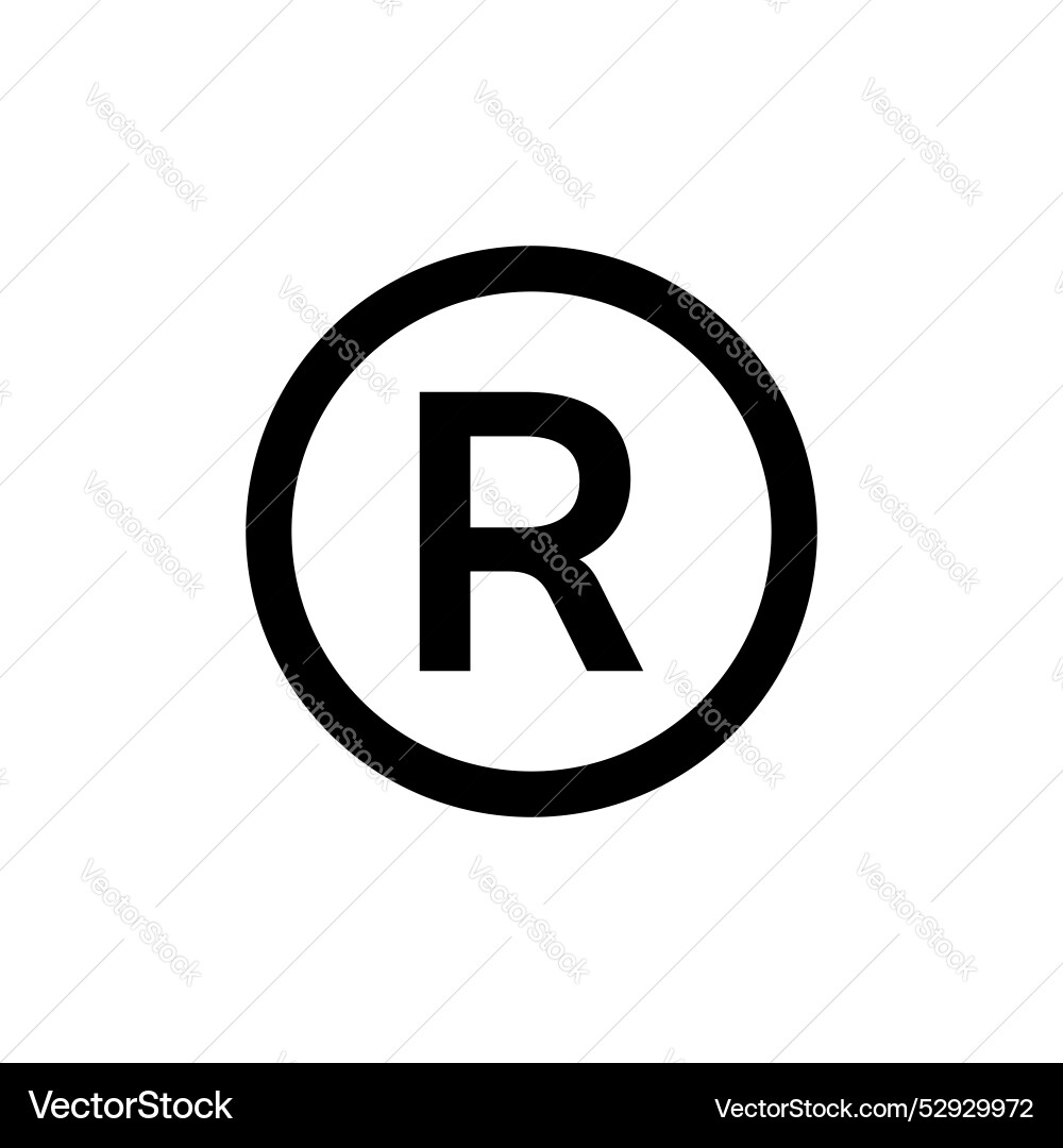 Registered trademark symbol Royalty Free Vector Image