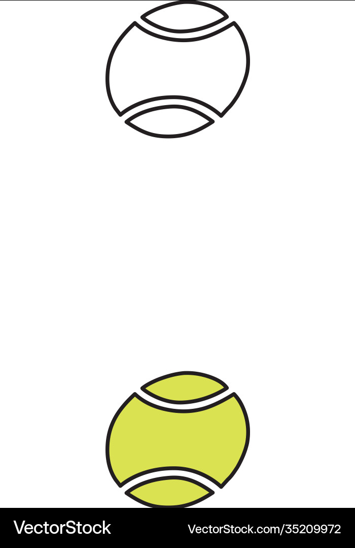 Tennis ball Royalty Free Vector Image - VectorStock