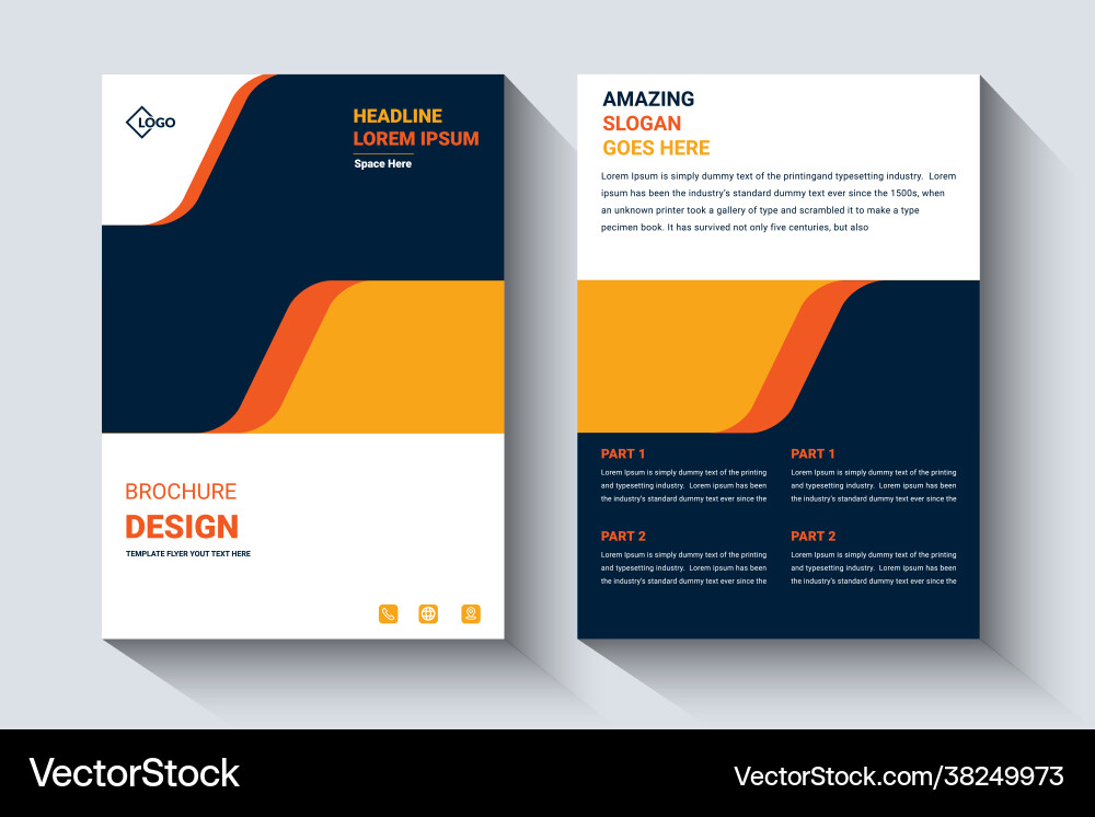 Corporate business brochure layout design template