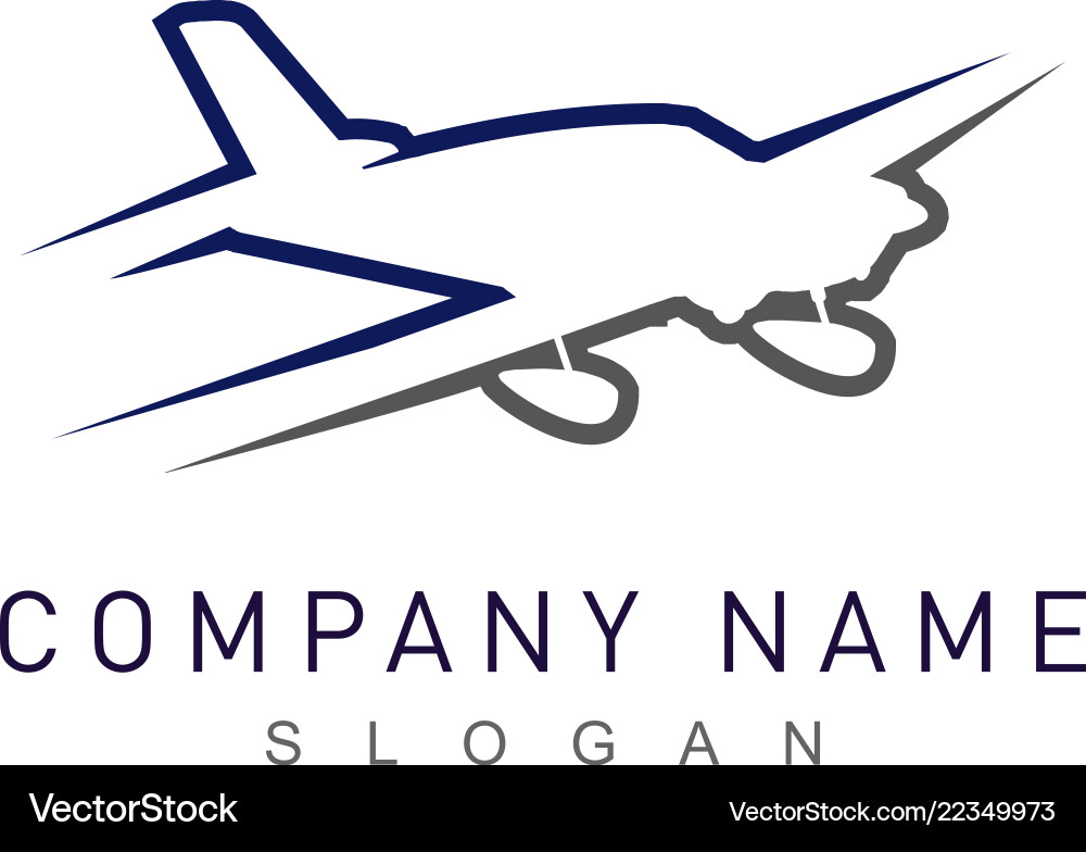 Plane logo Royalty Free Vector Image - VectorStock