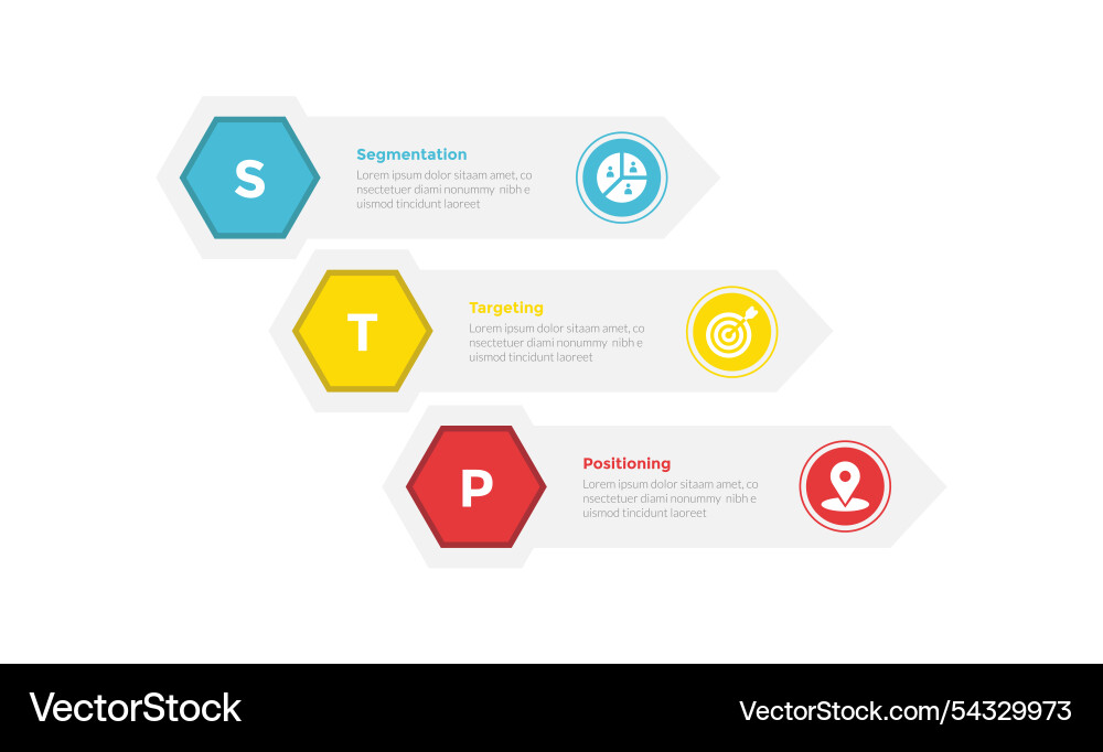 Stp marketing analysis infographics template Vector Image