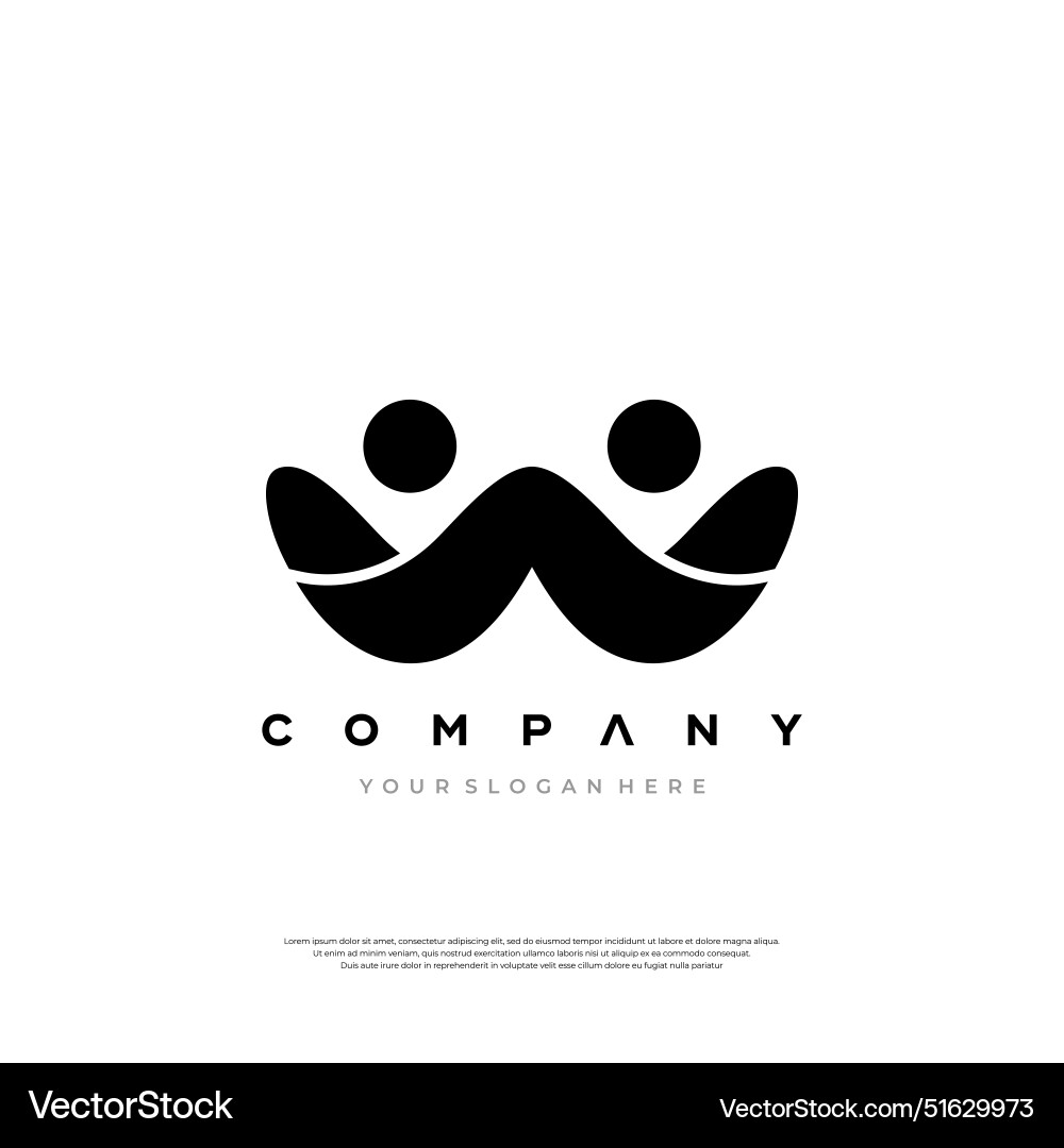 Unity emblem w symbol of partnership Royalty Free Vector
