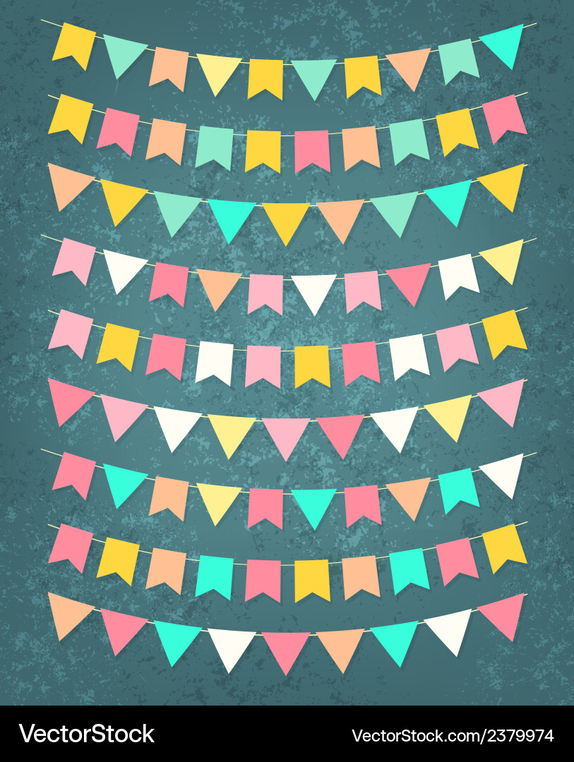 Happy Birthday Pennant Vector Images (over 5,400)