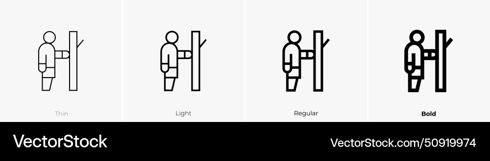 Caber toss icon thin light regular and bold style Vector Image