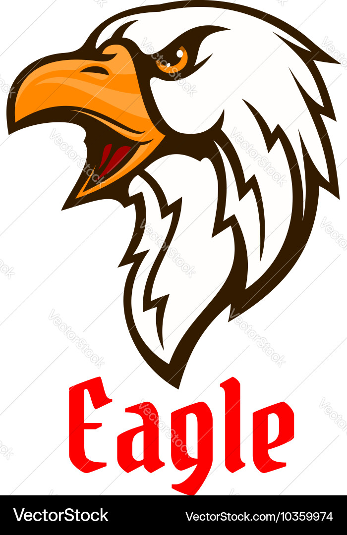Eagle emblem hawk graphic symbol Royalty Free Vector Image