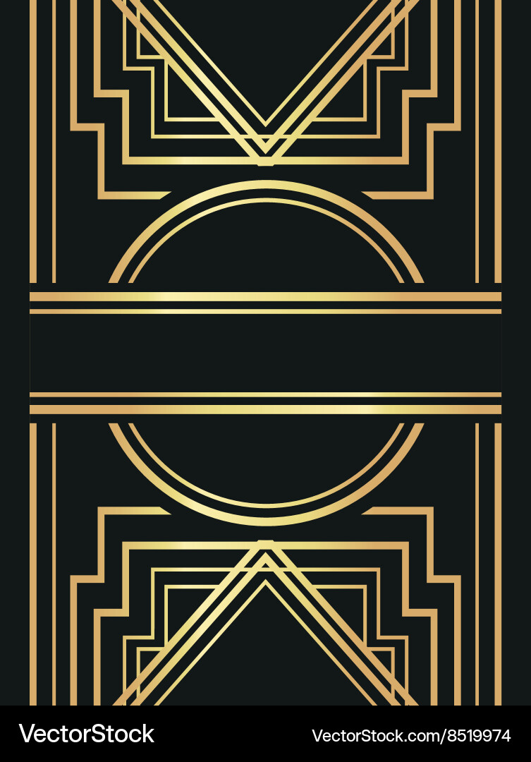 Flat about gatsby background design Royalty Free Vector