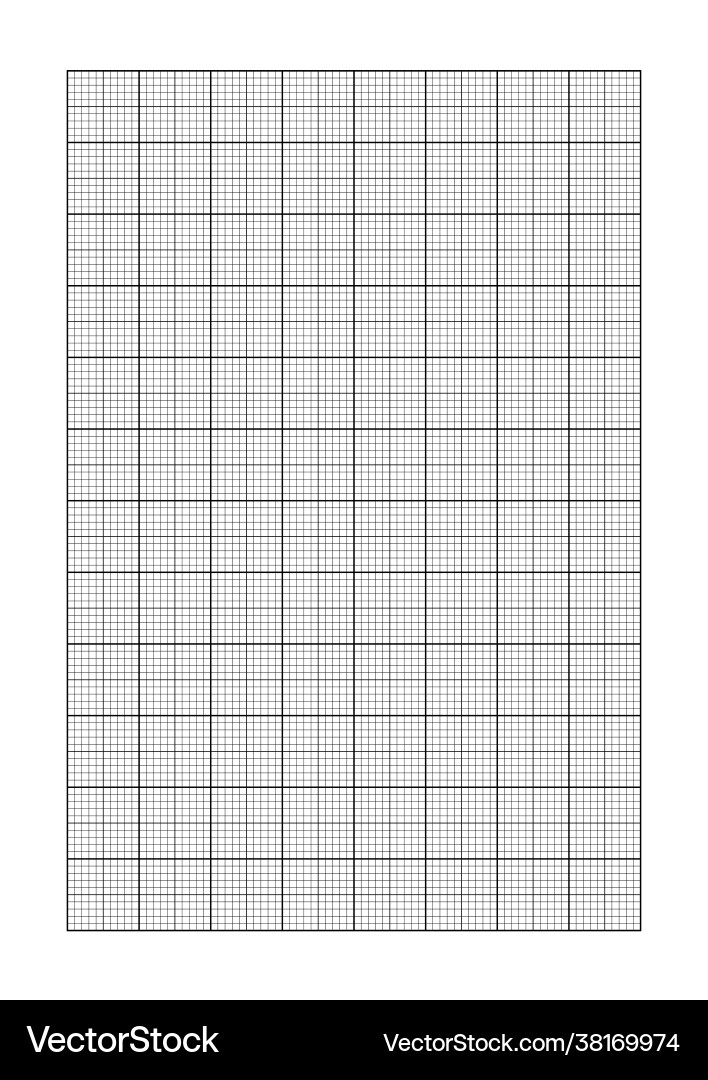 Graph paper printable millimeter grid Royalty Free Vector