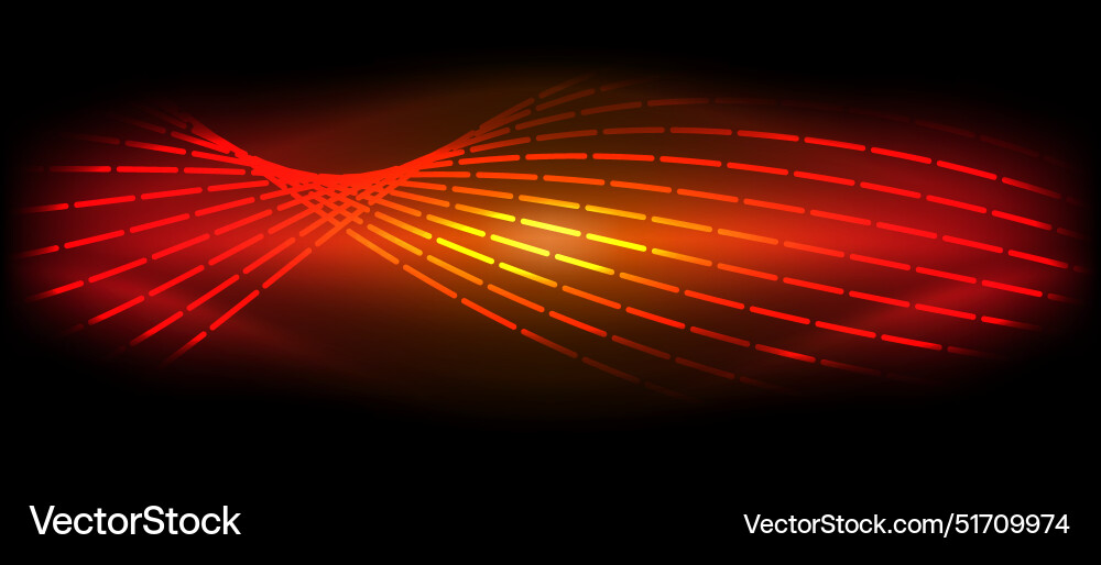 Neon wave lines with blend effect Royalty Free Vector Image