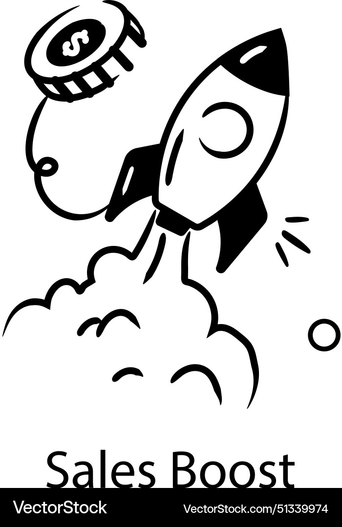 Sales boost Royalty Free Vector Image - VectorStock