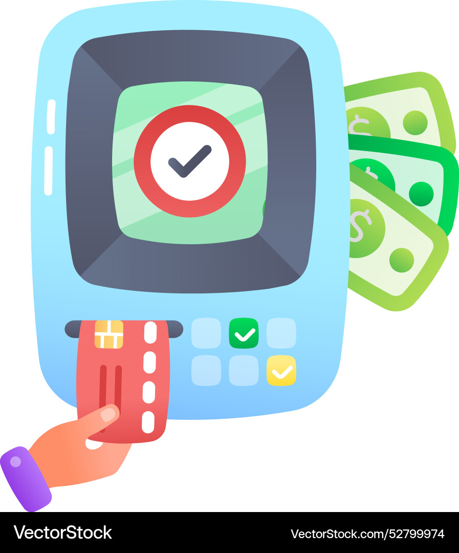 Withdrawal Royalty Free Vector Image - VectorStock