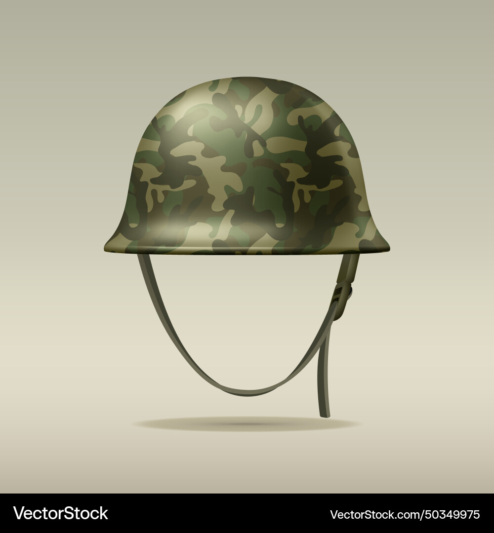 3d realistic military protective helmet Royalty Free Vector