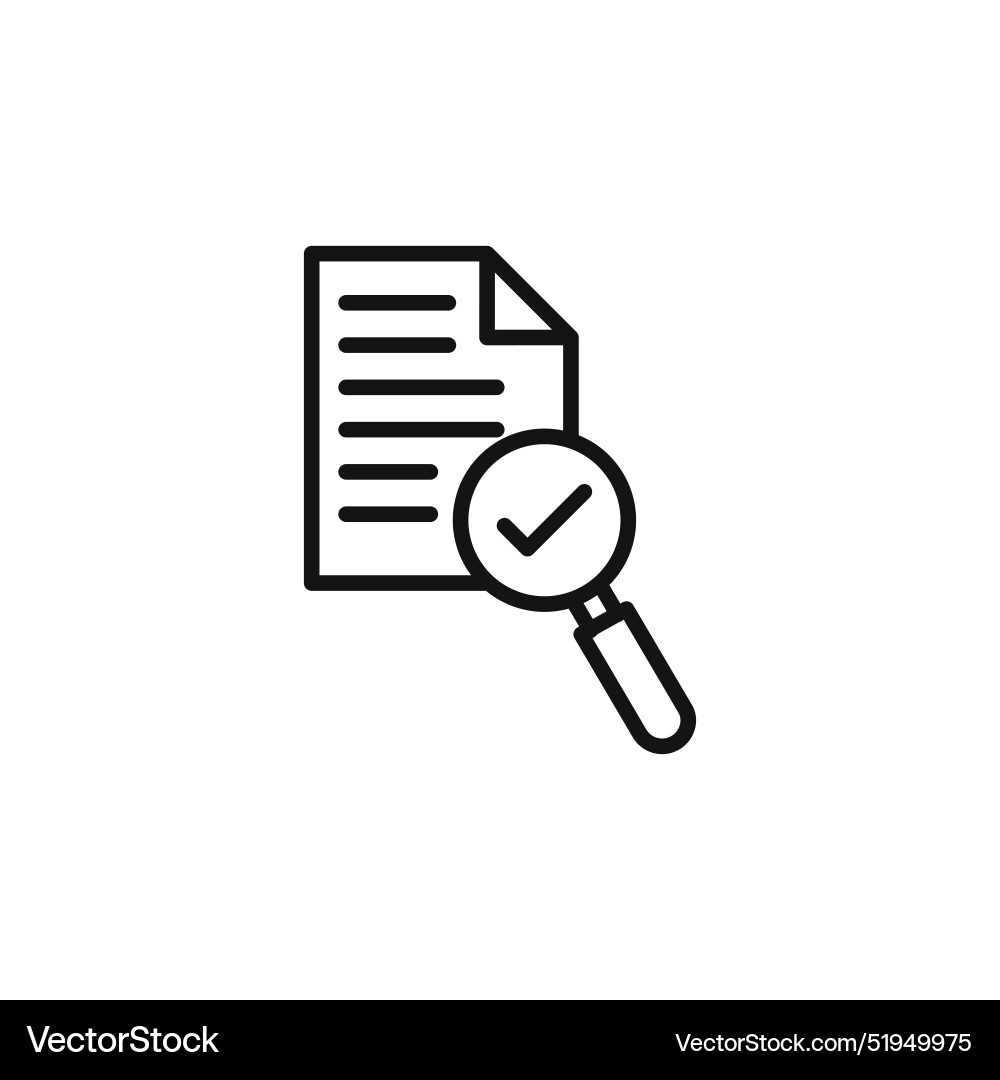 Assessment logo sign outline Royalty Free Vector Image