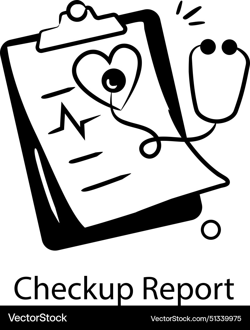 Checkup report Royalty Free Vector Image - VectorStock