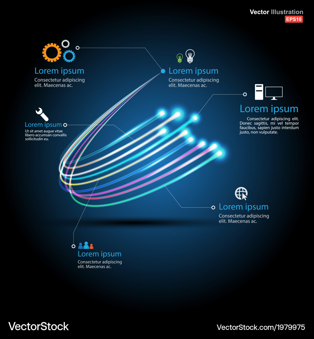 Fiberoptic Royalty Free Vector Image - VectorStock