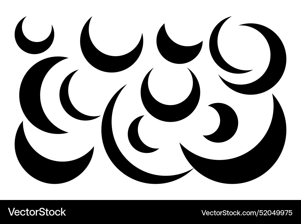Moon silhouette art Royalty Free Vector Image - VectorStock