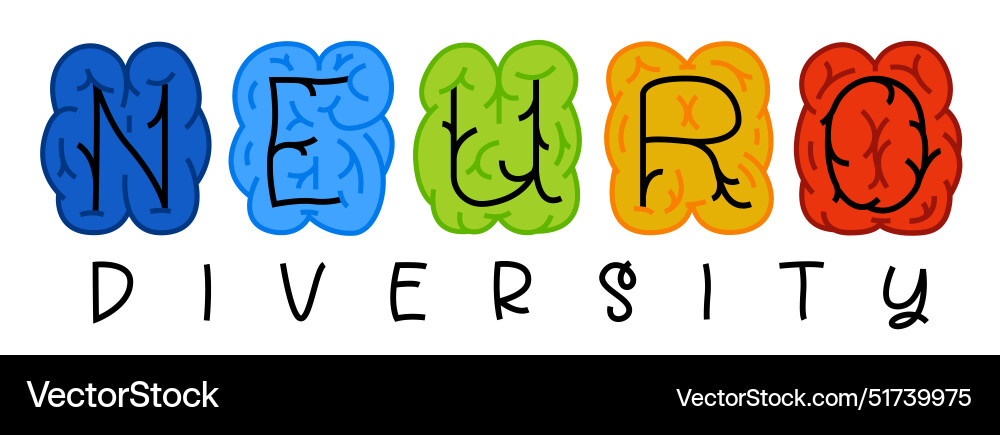 Neurodiversity inclusive understanding society Vector Image