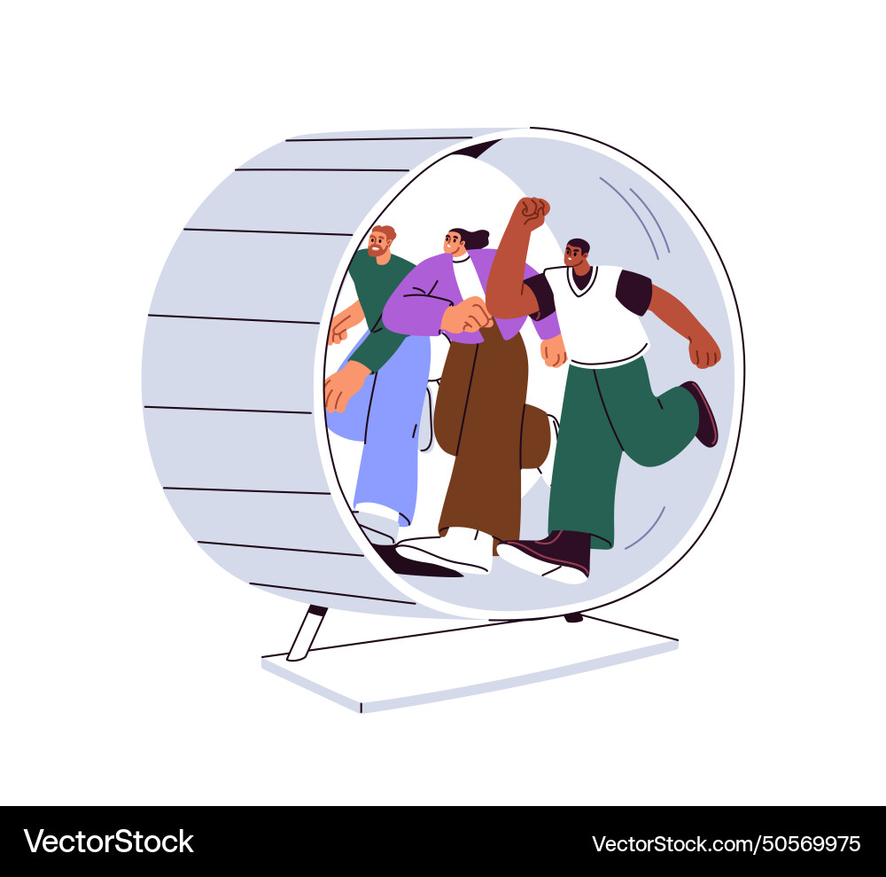 Rat race rivalry concept competitors running Vector Image