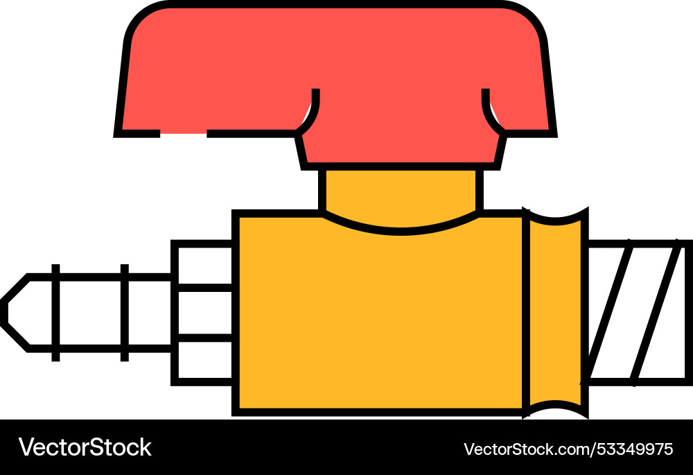 Valve gas service icon color Royalty Free Vector Image