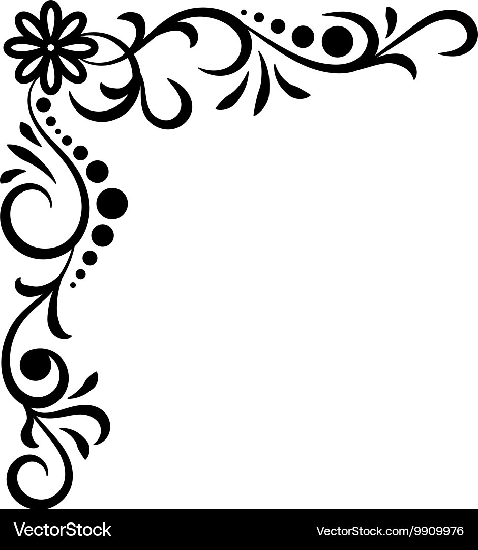 Corner Floral Pattern Vector 11,182 Floral Corner Border High Res