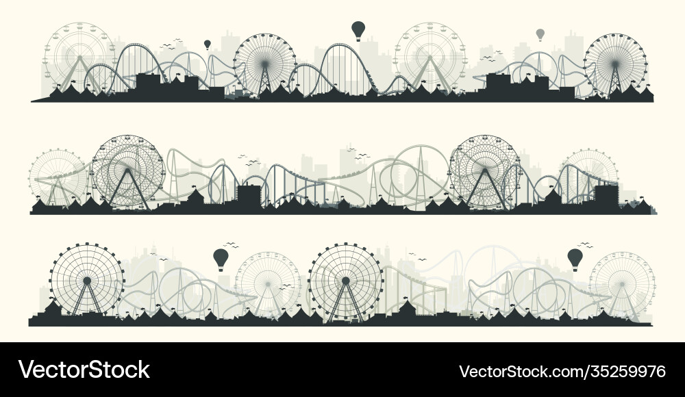 Ferris Rad Funfair Karneval Hintergrund Zirkus Vektorbild