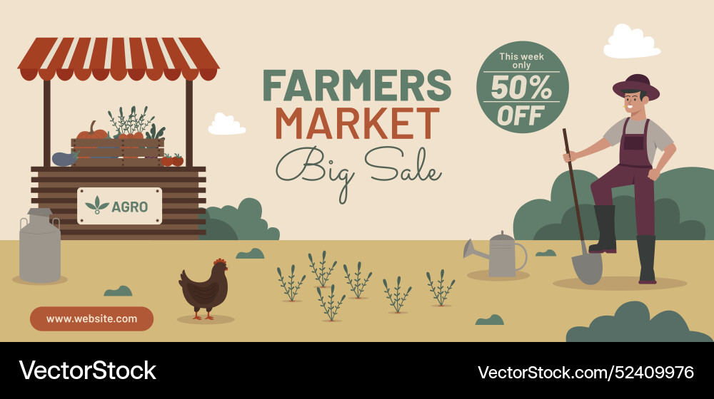 Hand drawn agriculture company template Royalty Free Vector