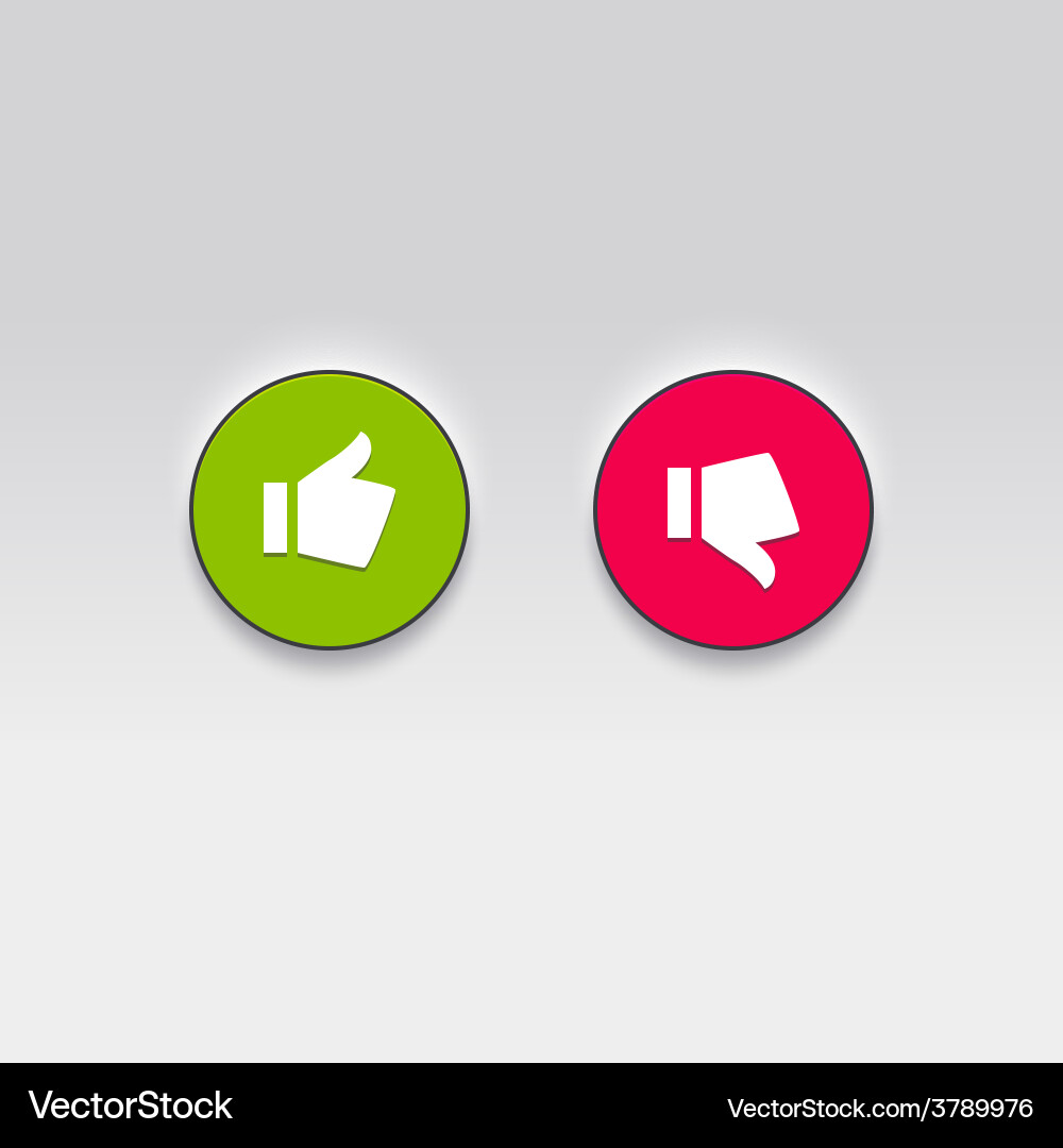 Like and Dislike Icons Royalty Free Vector Image