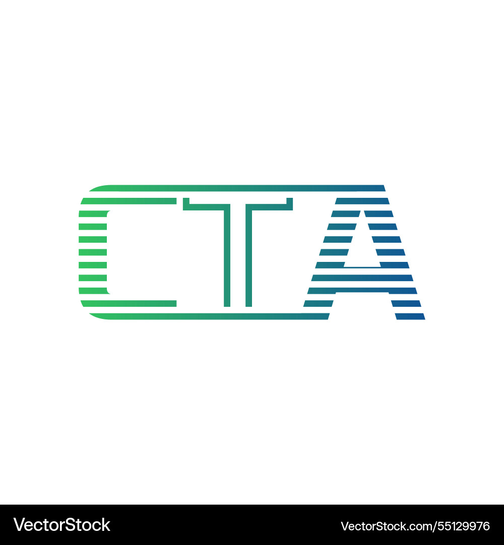 Modern cta logo design letter minimalist Vector Image