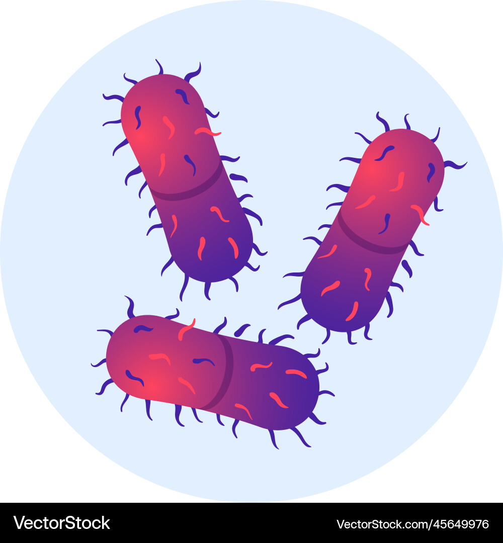Purple bacteria circle composition Royalty Free Vector Image