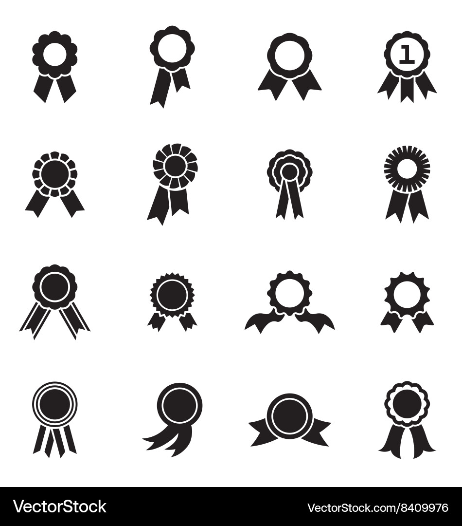 Rosette icons Royalty Free Vector Image - VectorStock