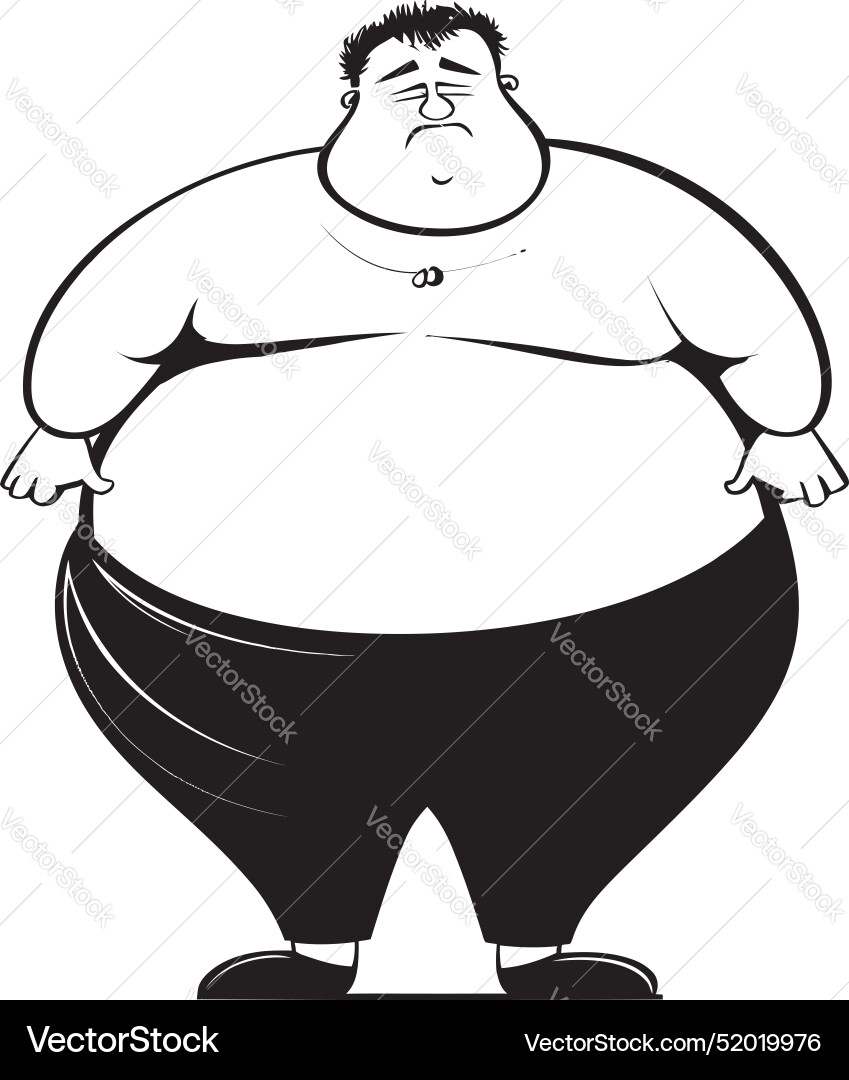 Round render black badge design stout symbol fat Vector Image