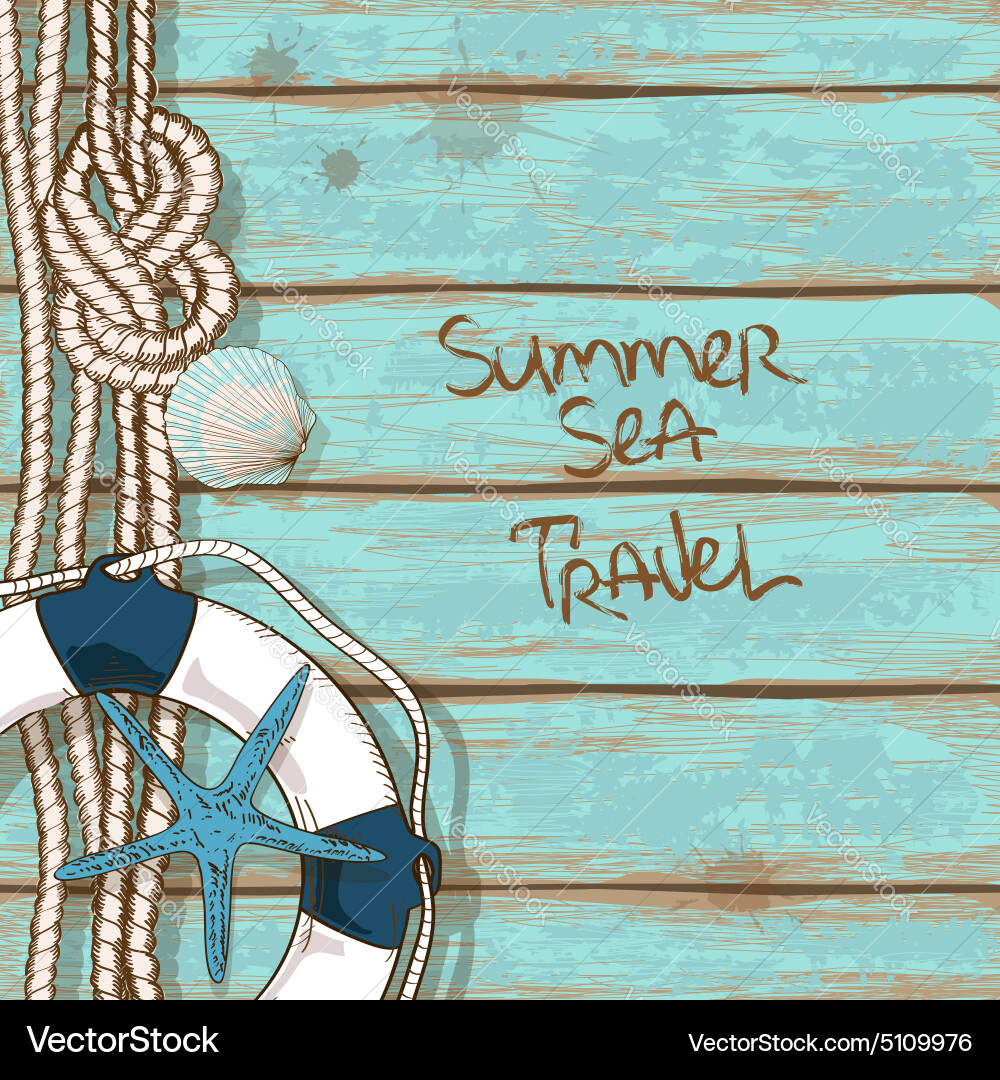 Ship Deck Nautical Background Royalty Free Vector Image