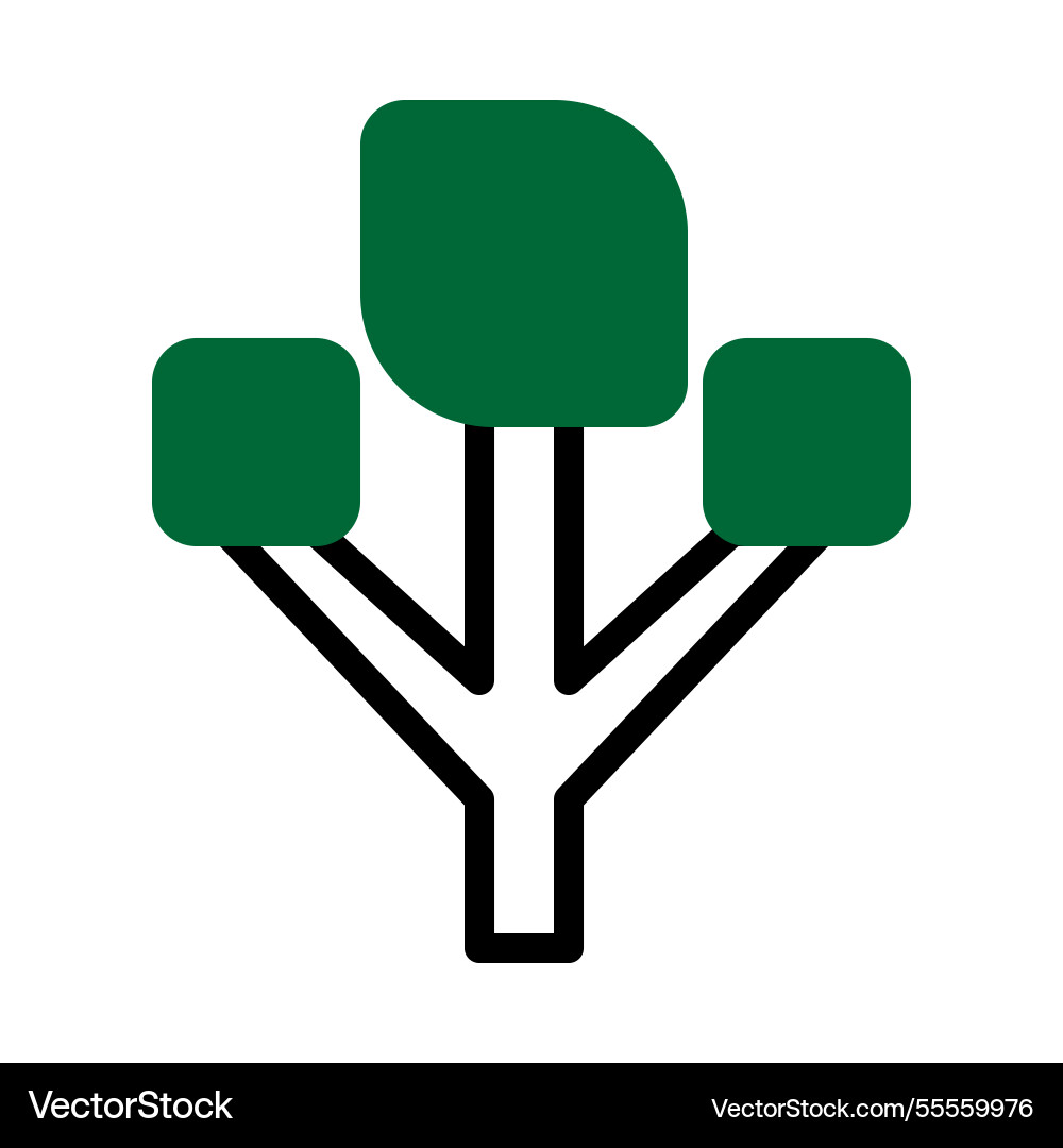 Stylized orchard tree outline graphic symbol Vector Image