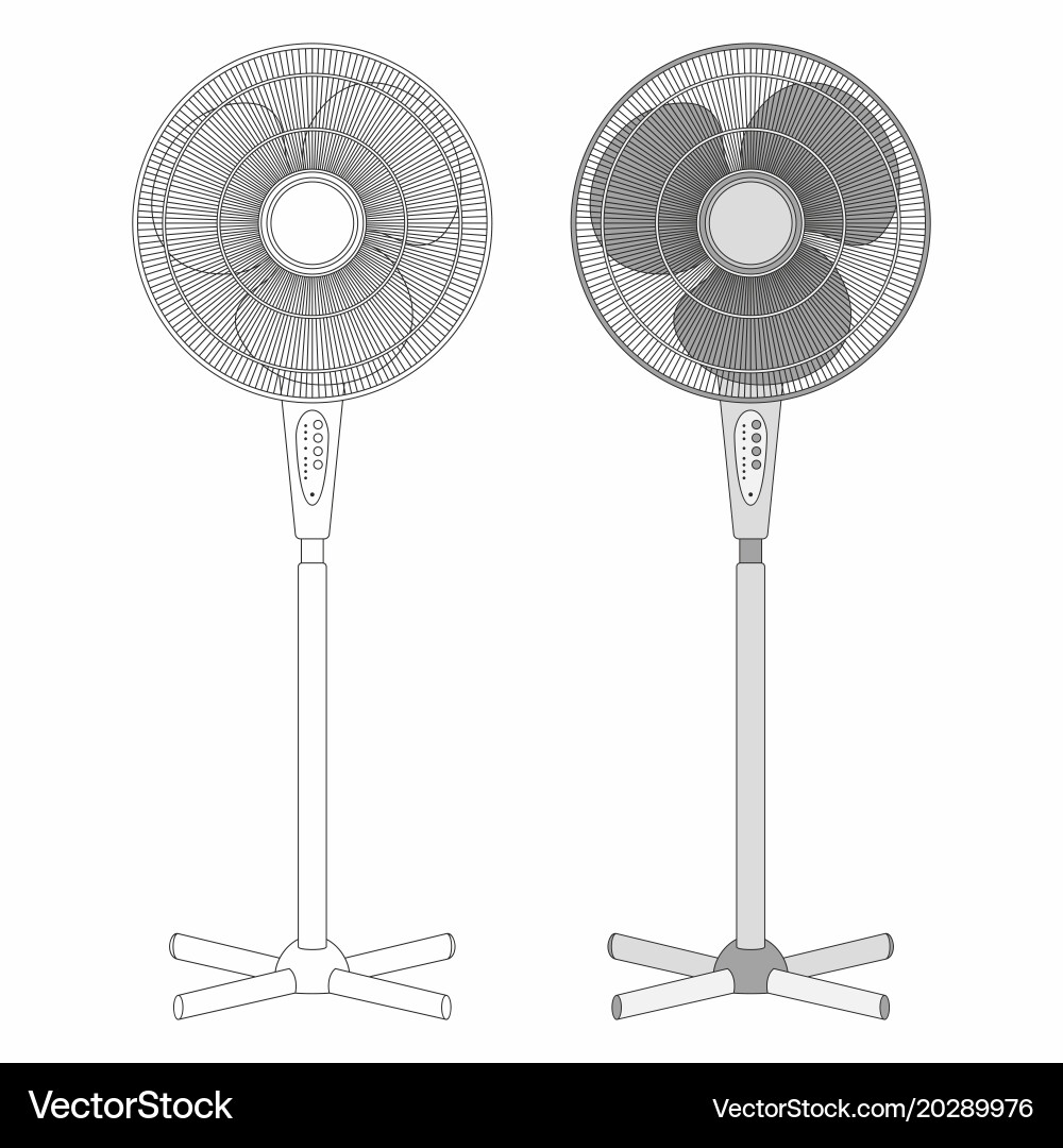 Two electric fans Royalty Free Vector Image - VectorStock