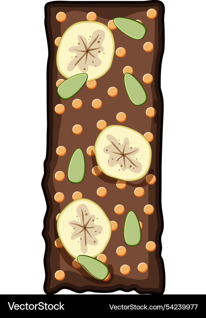Chewy granola bar cartoon Royalty Free Vector Image