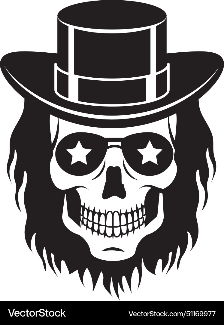 Heavy metal music skull Royalty Free Vector Image
