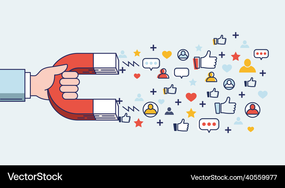 Social Media Engagement Royalty Free Vector Image