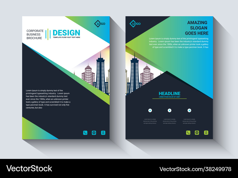 Corporate business brochure design layout template