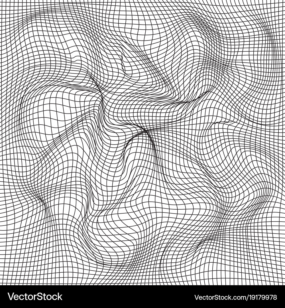 Distorted wave monochrome texture Royalty Free Vector Image