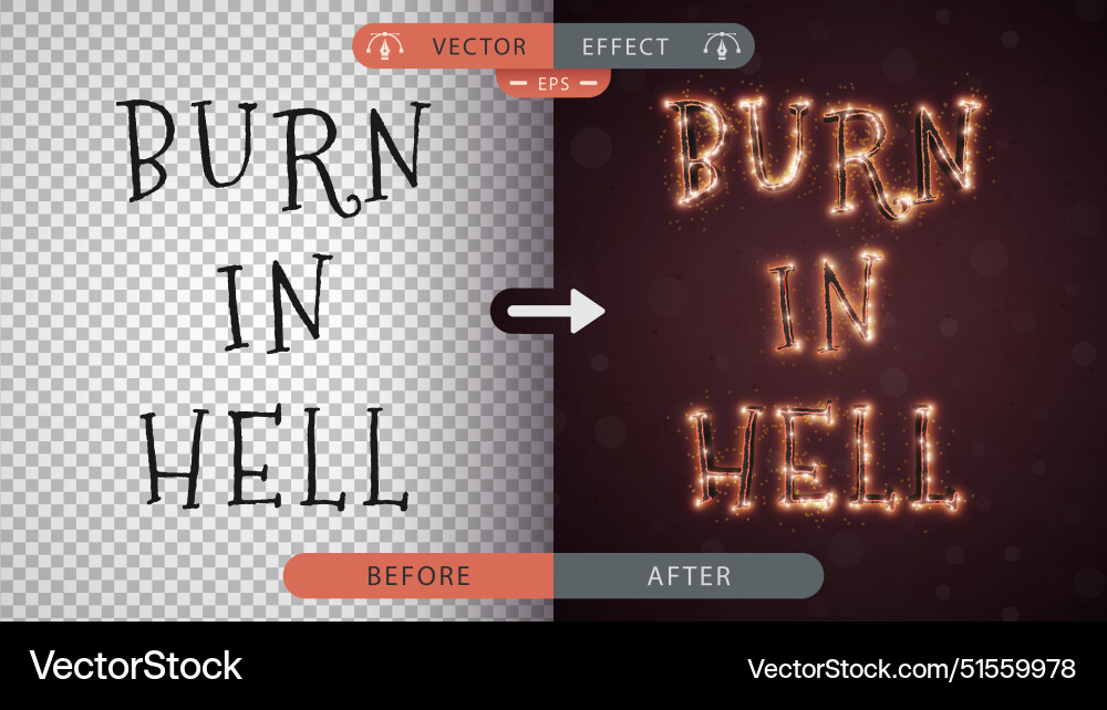 Ember - editable text effect font style Royalty Free Vector
