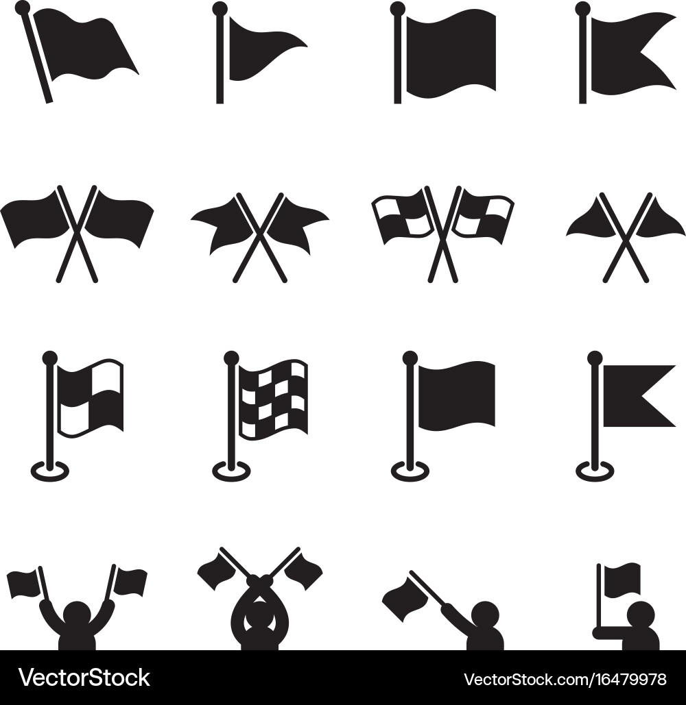 Flag icons set Royalty Free Vector Image - VectorStock