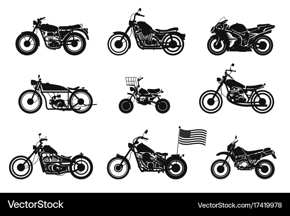 Motorcycles vol 1 Royalty Free Vector Image - VectorStock