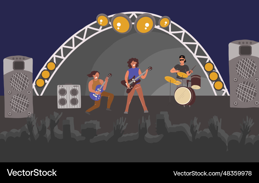 Rock music concert Royalty Free Vector Image - VectorStock