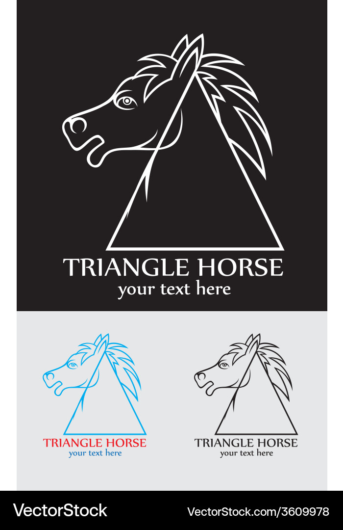 Triangle horse Royalty Free Vector Image - VectorStock