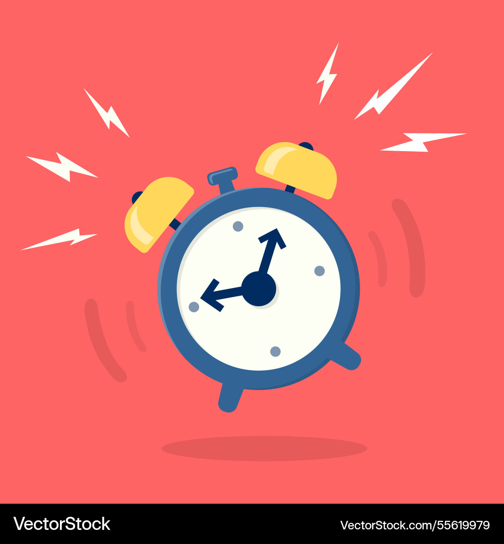 A ringing alarm clock icon Royalty Free Vector Image