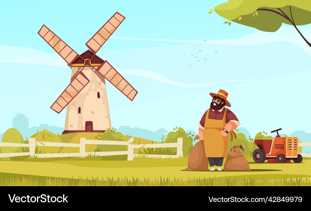 Baker flat composition Royalty Free Vector Image